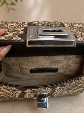 Michael Kors | Accents | Michael Kors Python Snakeskin Floral Cutout ...